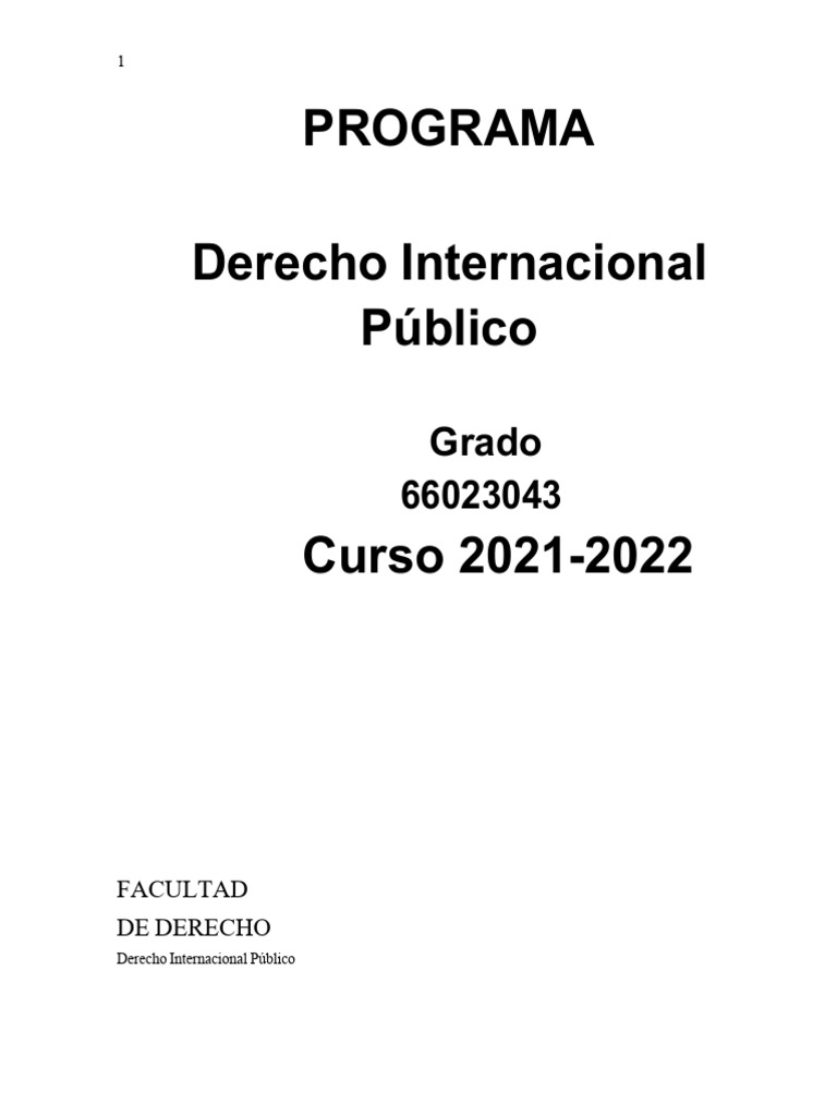 1pp_PROGRAMA_DIP_GRADO_21-22(6h) | PDF | Ley internacional | Diplomacia