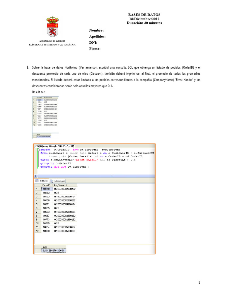 1213 Exam2 Solved | PDF | SQL | Modelo de datos