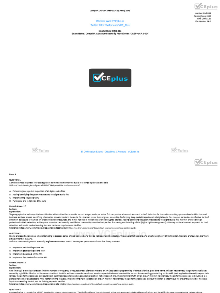 CompTIA Net Sec Questions - by - .Heery - .154q | PDF | Security | Computer Security