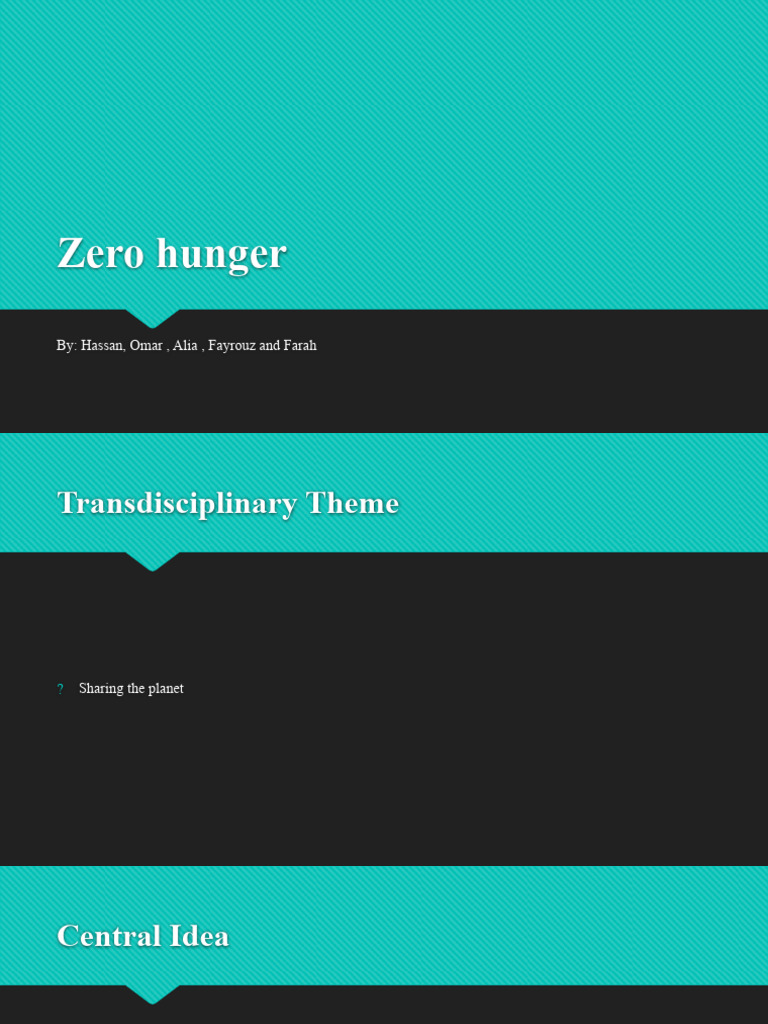 Zero Hunger | PDF | Wellness
