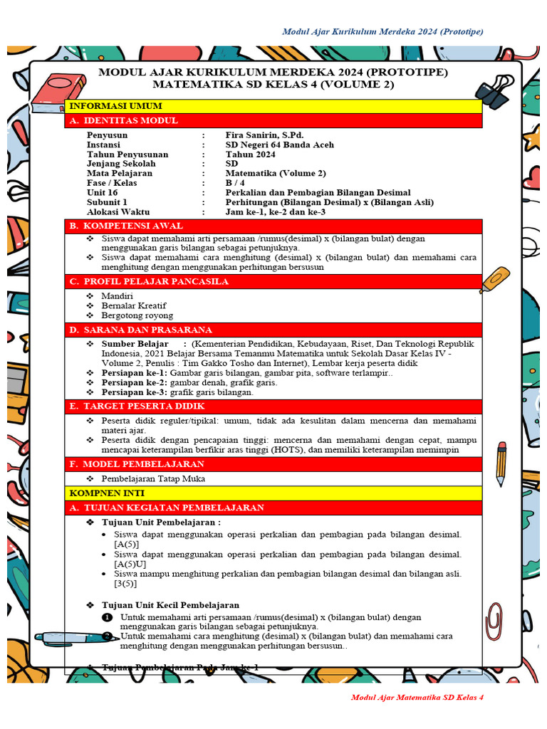 Unit 16 - MA Matematika Kls 4 | PDF