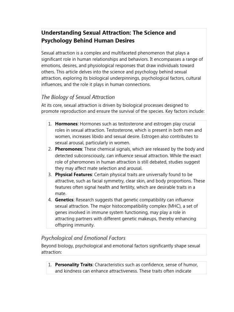 Understanding Sexual Attraction The Science and Psychology Behind Human ...