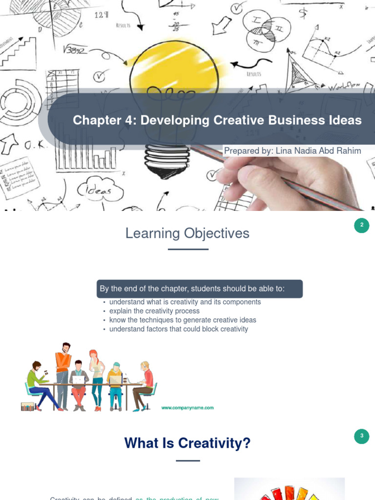 Chapter 4 Developing Creative Business Ideas | PDF | Creativity | Idea