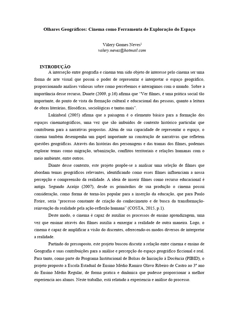 Modelo Resumo Expandido | PDF | Geografia | Sociologia