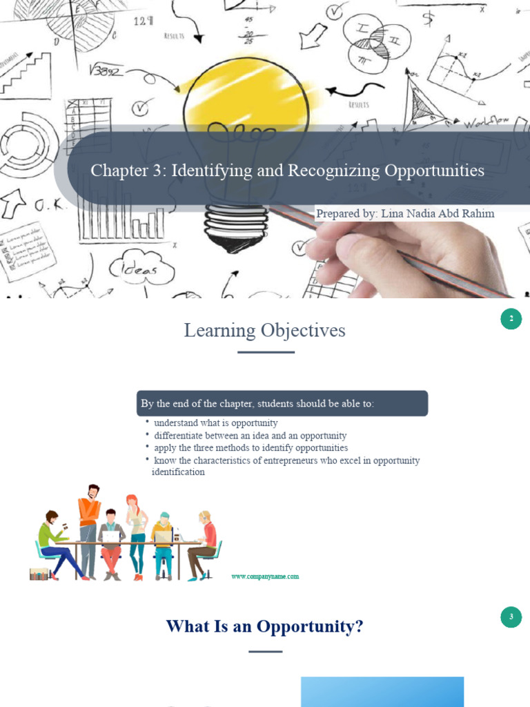 Chapter 3 Identifying and Recognizing Opportunities | PDF | Entrepreneurship | Policy