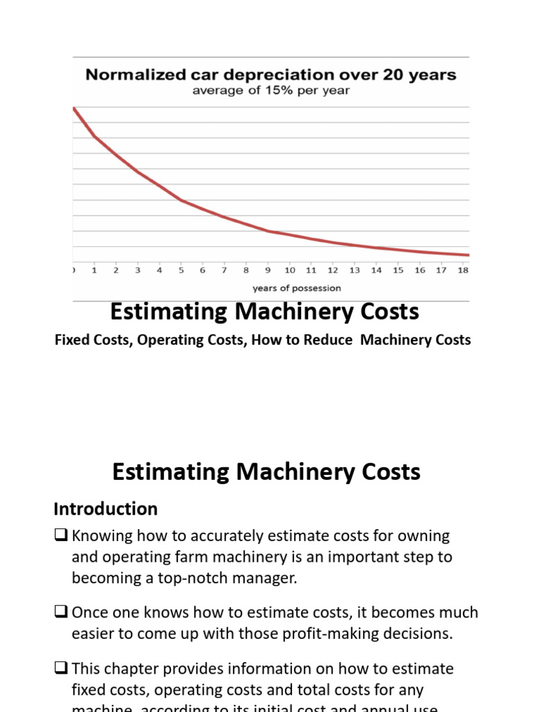 Machinery Cost Estimation Guide | PDF | Depreciation | Tillage