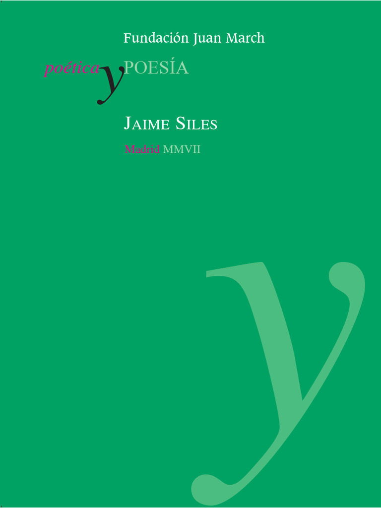Antología Jaime Siles | PDF | Poesía
