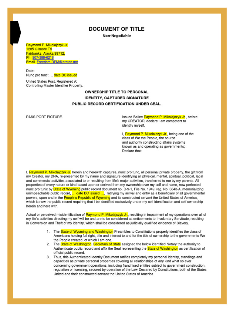 Document of Title | PDF | Surety | Civil Law (Common Law)