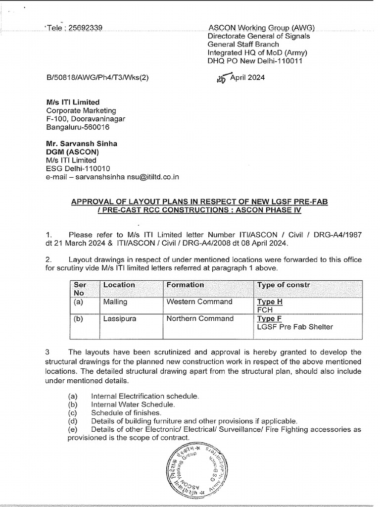 Approval of Layout Plans | PDF
