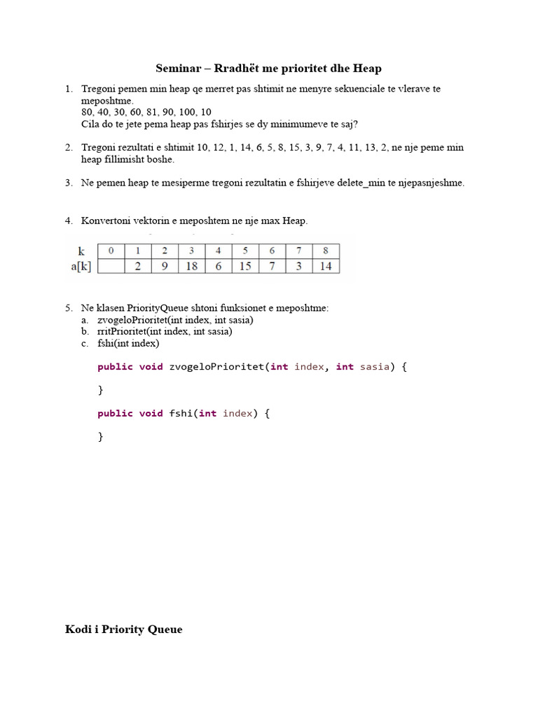 Seminar-Heap Rradhet Prioritet | PDF | Software Engineering ...