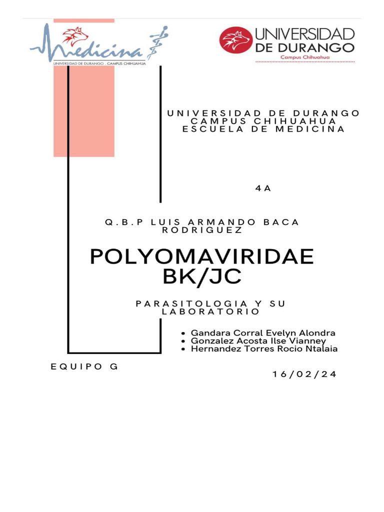Fichas POLYOMAVIRIDAE | Descargar gratis PDF | Virus | Medicina CLINICA
