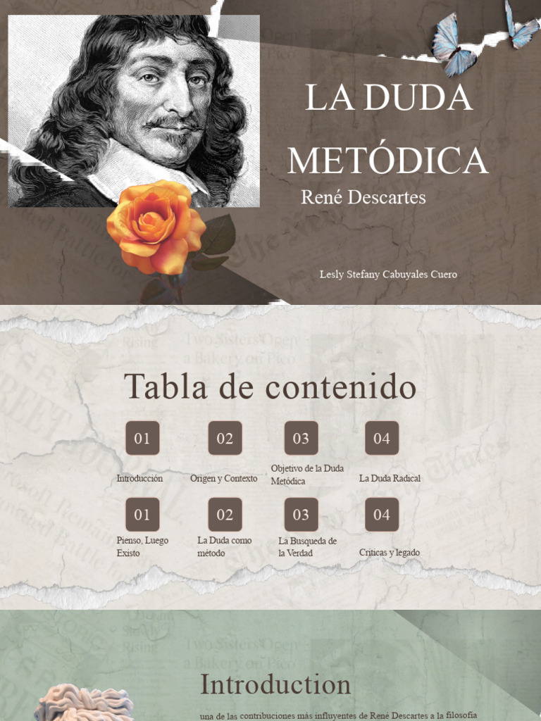 La Duda Metódica Expo | PDF | René Descartes | Verdad