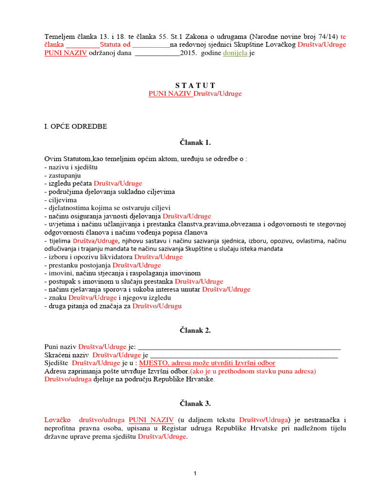 PRIMJER-OGLEDNOG-STATUTA-ZA-LD-LU-1 (HLS) | PDF