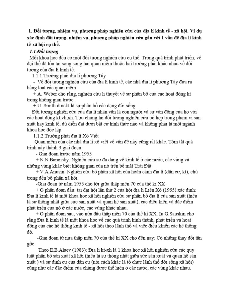 Ôn Tập Địa Lí Kt-xh | PDF