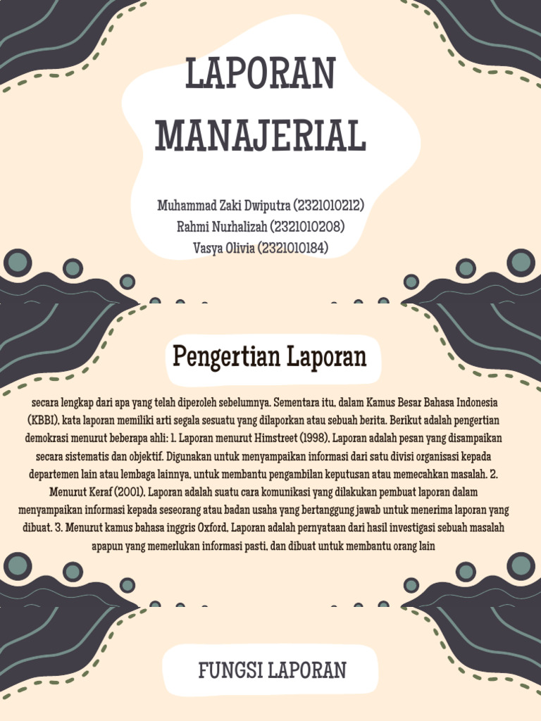 Pengertian dan Jenis Laporan Manajerial | PDF | Bisnis