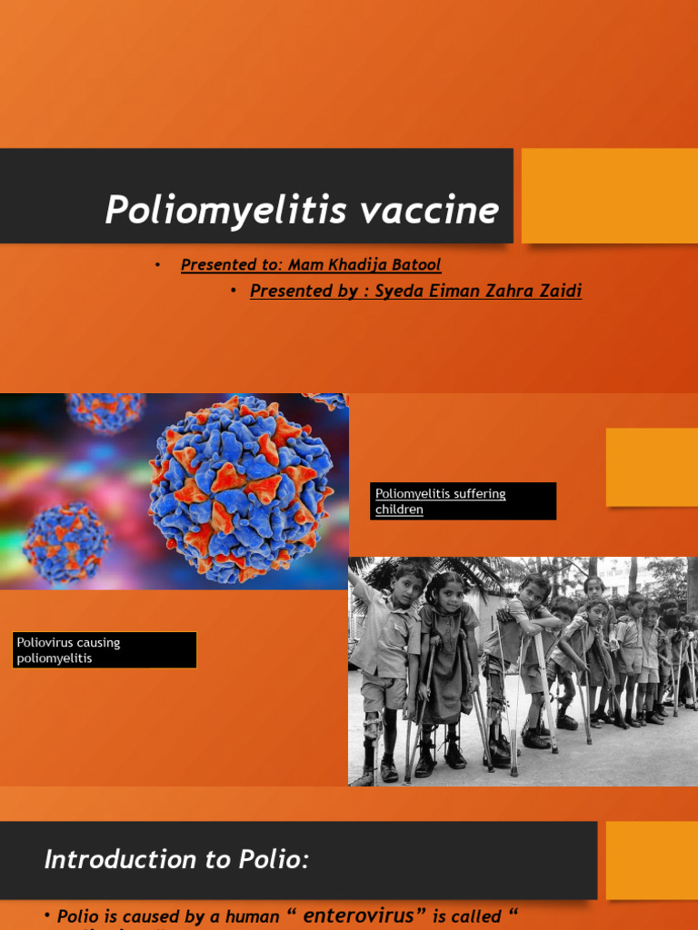 Poliomyelitis | PDF | Vaccines | Diseases And Disorders