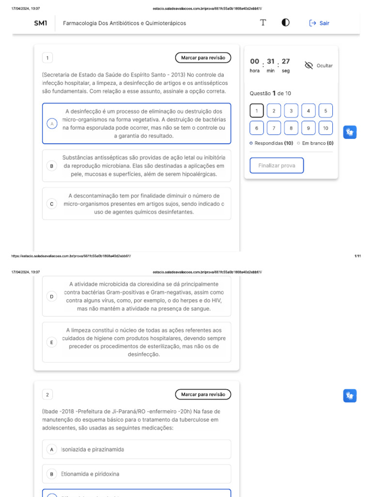 Farmacologia Dos Antibioticos SM1 Nota 10 | PDF