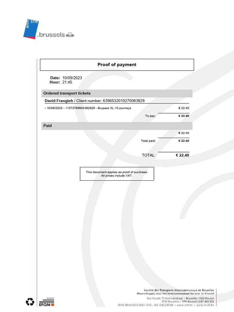 Proof of Purchase | PDF