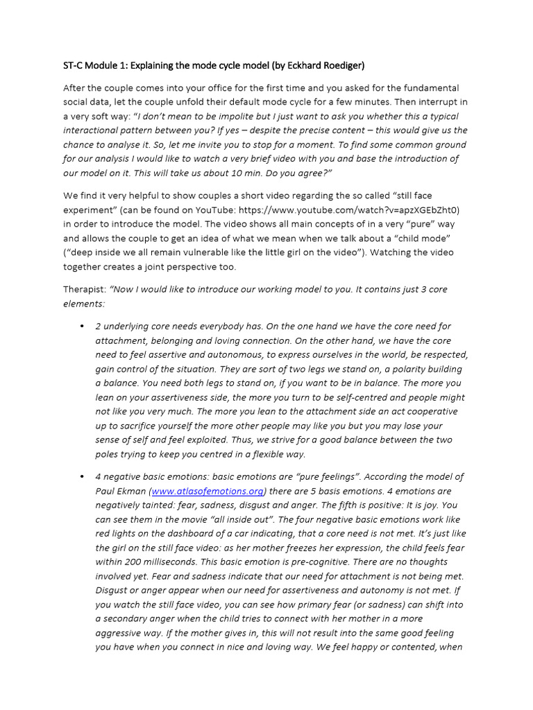 SCT-Module 1 - Explaining The Model | PDF | Emotions | Anger