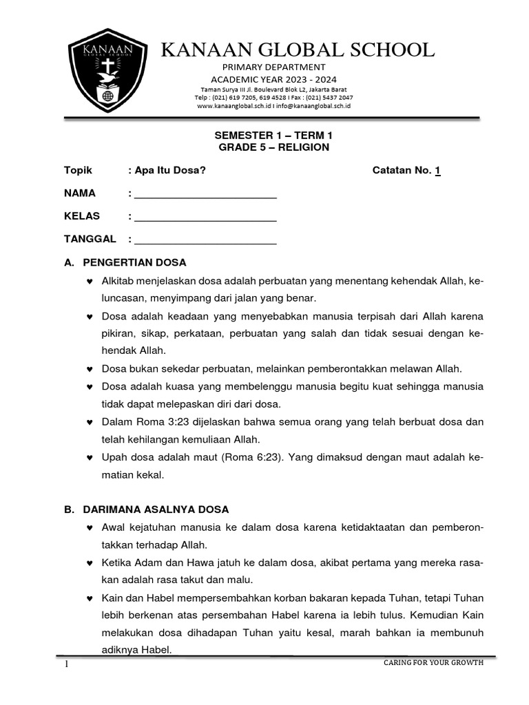 Pengertian dan Asal Usul Dosa | PDF
