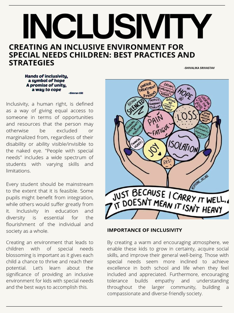 Best Practices for Inclusive Education | PDF | Human Communication ...