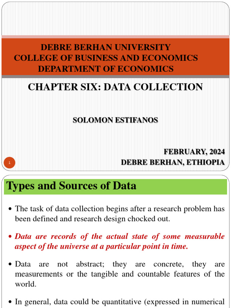 Chapter 6 - Data Collection | PDF | Survey Methodology | Experiment