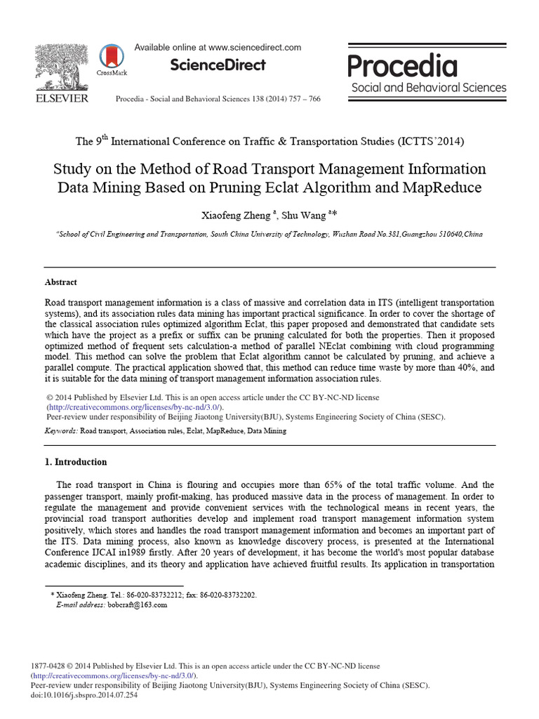 Study On The Method of Road Transport Management I | PDF | Map Reduce ...