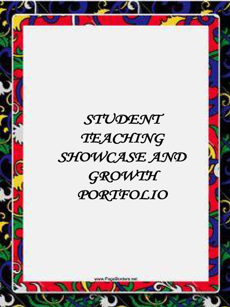 Sample Student Teaching Portfolio | PDF | Teachers | Schools