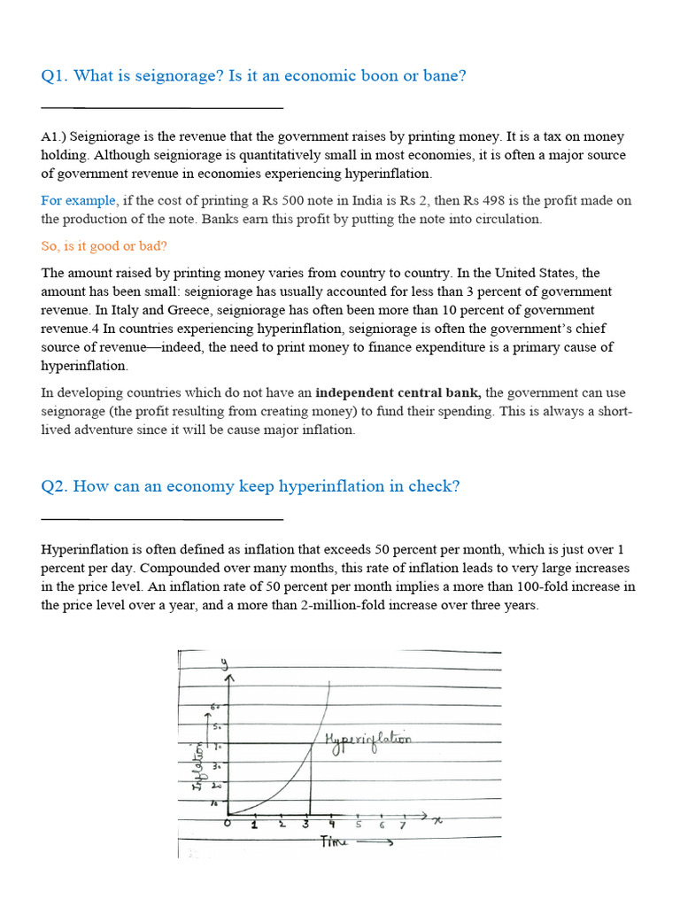 Eco Test Pdf Seigniorage Money