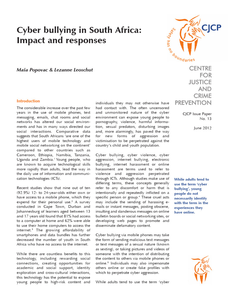 Emotional Impact of Cyber Bullying | PDF | Cyberbullying | Bullying