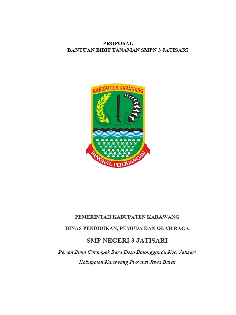 Proposal Tanaman - SMPN 3 Jatisari | PDF