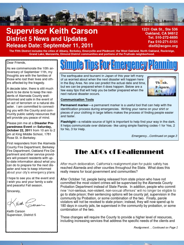 Supervisor Keith Carson: District 5 News and Updates | PDF | Nursing ...