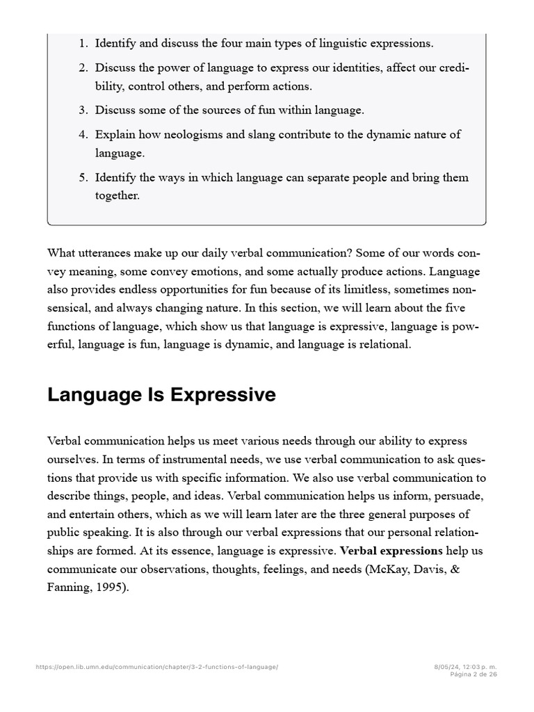 3.2 Functions of Language – Communication in the Real World | PDF | Thought | Witness