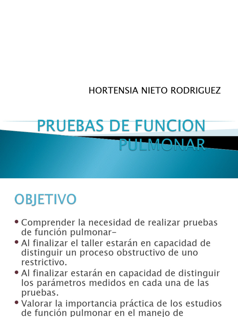Pruebas de Funcion Pulmonar | PDF | Sistema respiratorio | Asma