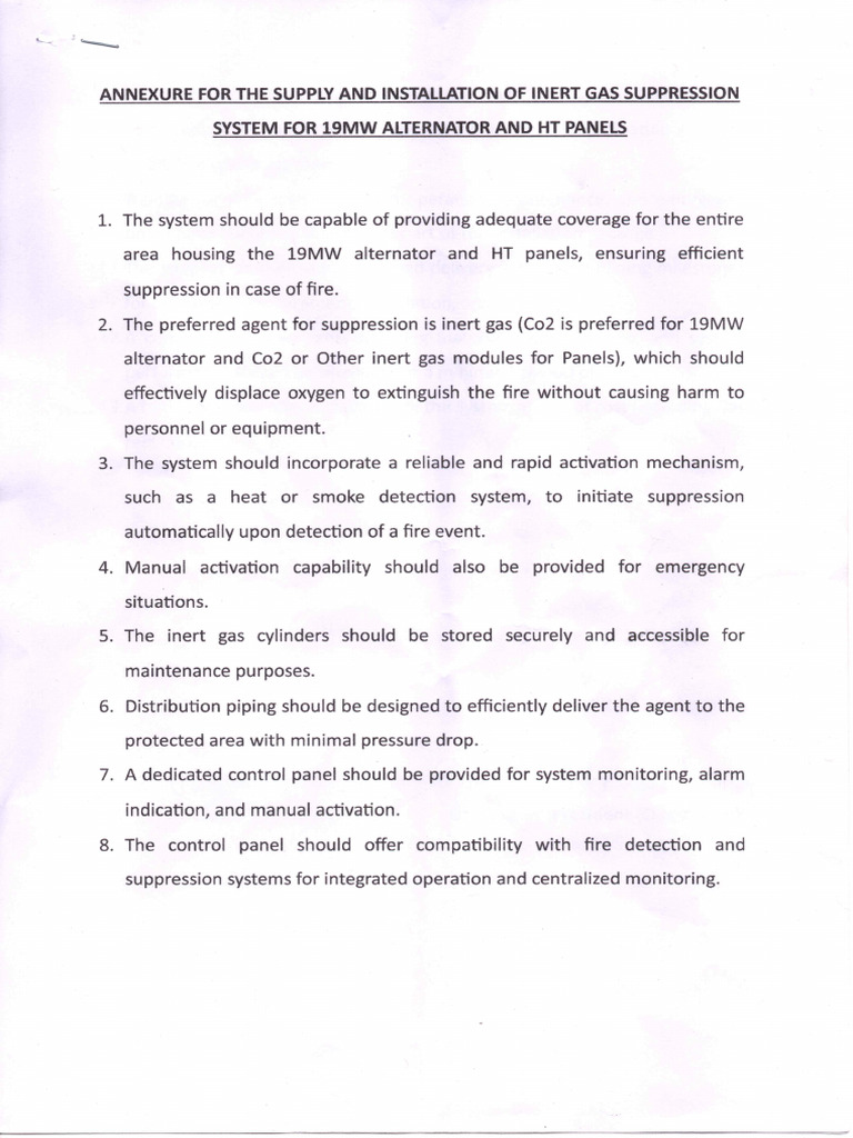 Annexure for Inert Gas | PDF