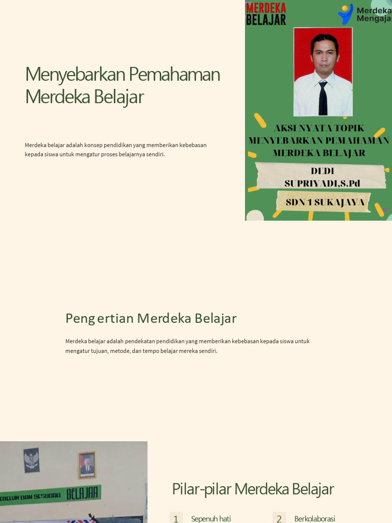 2 Aksi Nyata Topik Menyebarkan Pemahaman Merdeka Belajar Dedi | PDF