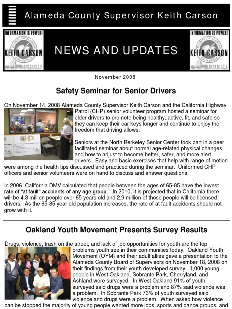 News and Updates: Alameda County Supervisor Keith Carson | PDF ...