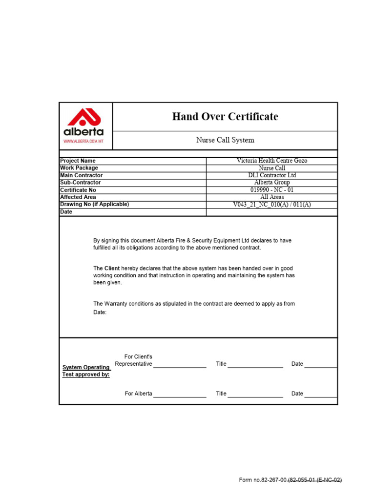 Victoria Health Centre - Nurse Call - Test Sheets | PDF | Technology ...