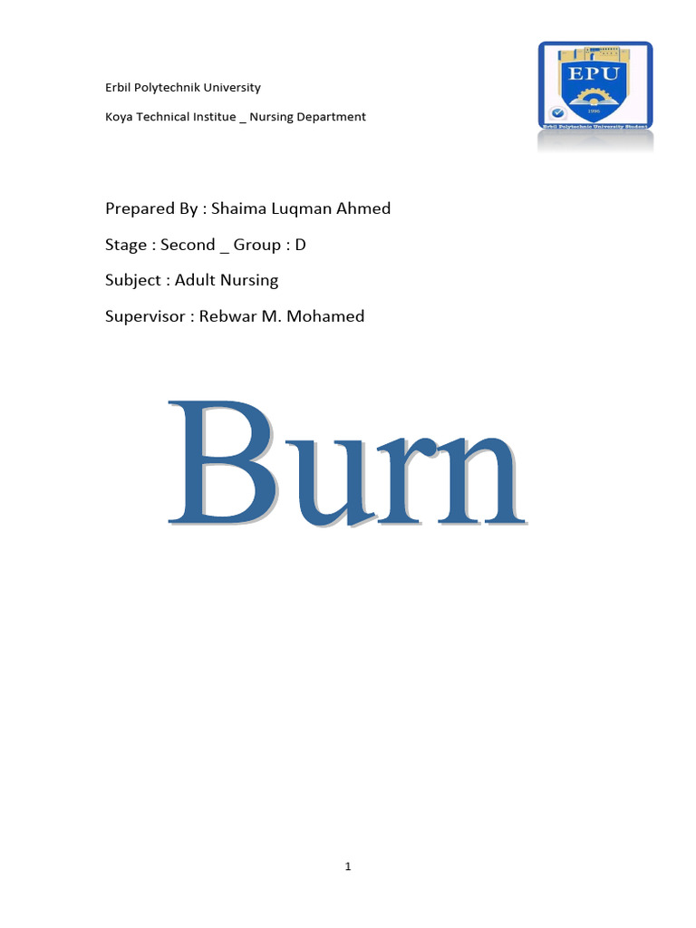 Burn | PDF | Burn | Clinical Medicine