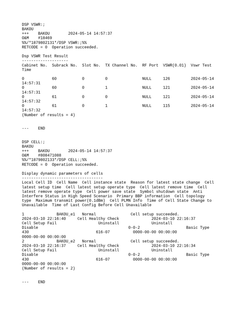 MML Report 20240514145745 | PDF | Lte (Telecommunication) | High Speed Packet Access