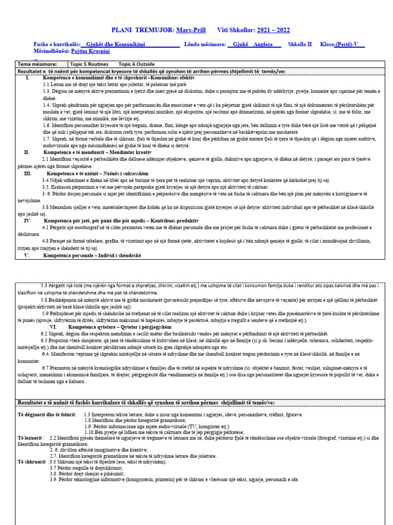 Klasa 5 Mars Prill | PDF