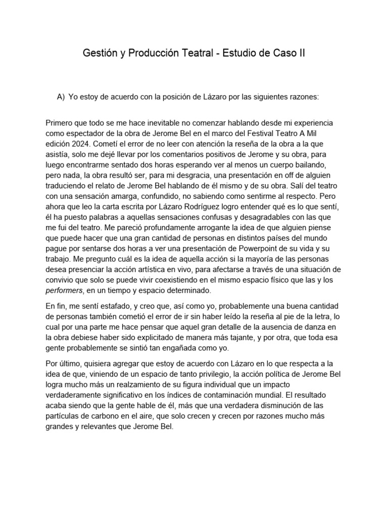 Estudio de Caso II | PDF