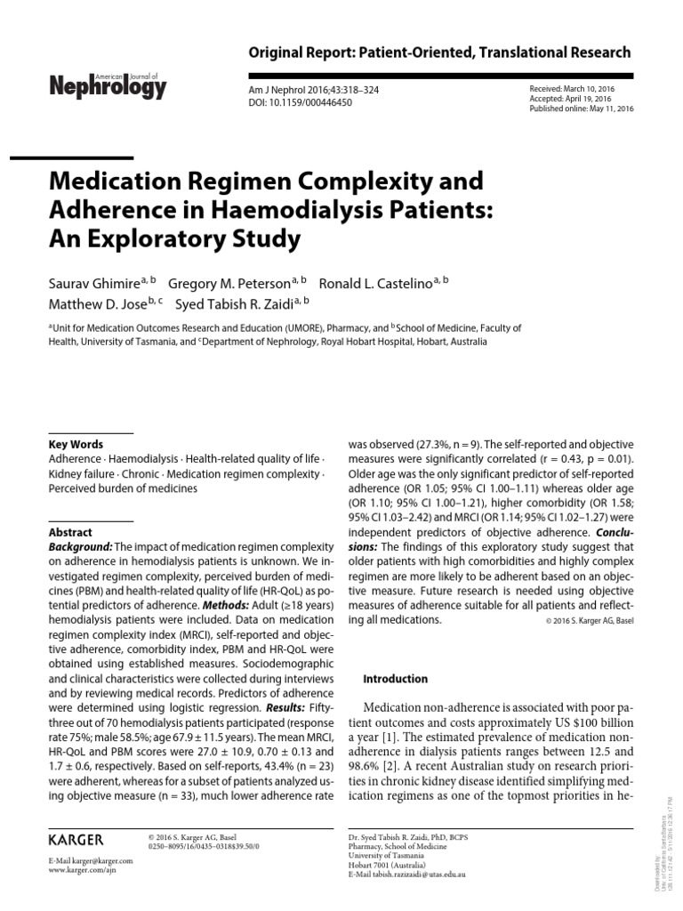 Ghimire 2016 | PDF | Chronic Kidney Disease | Comorbidity