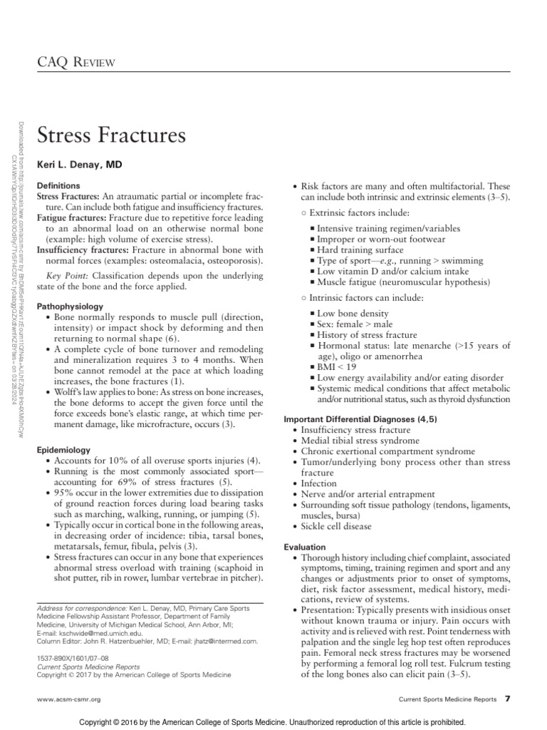 Stress Fractures 5 PDF Bone Medical Specialties