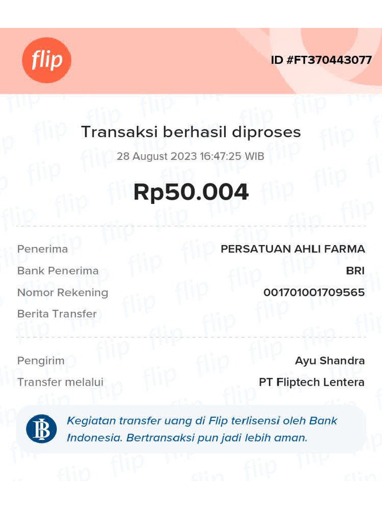 Bukti Transfer | PDF