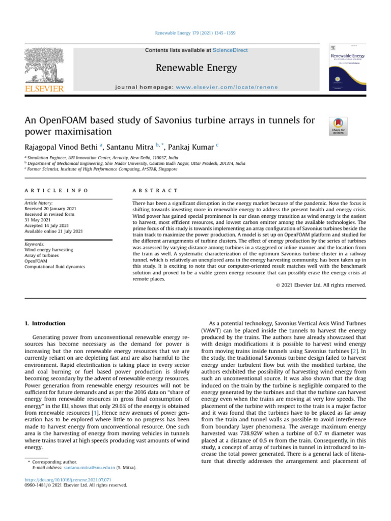 OpenFOAM Study of Arrays | PDF | Wind Turbine | Wind Power