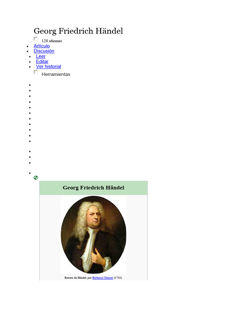 Georg Friedrich Händel | PDF | George Frideric Handel | Mesías (Handel)