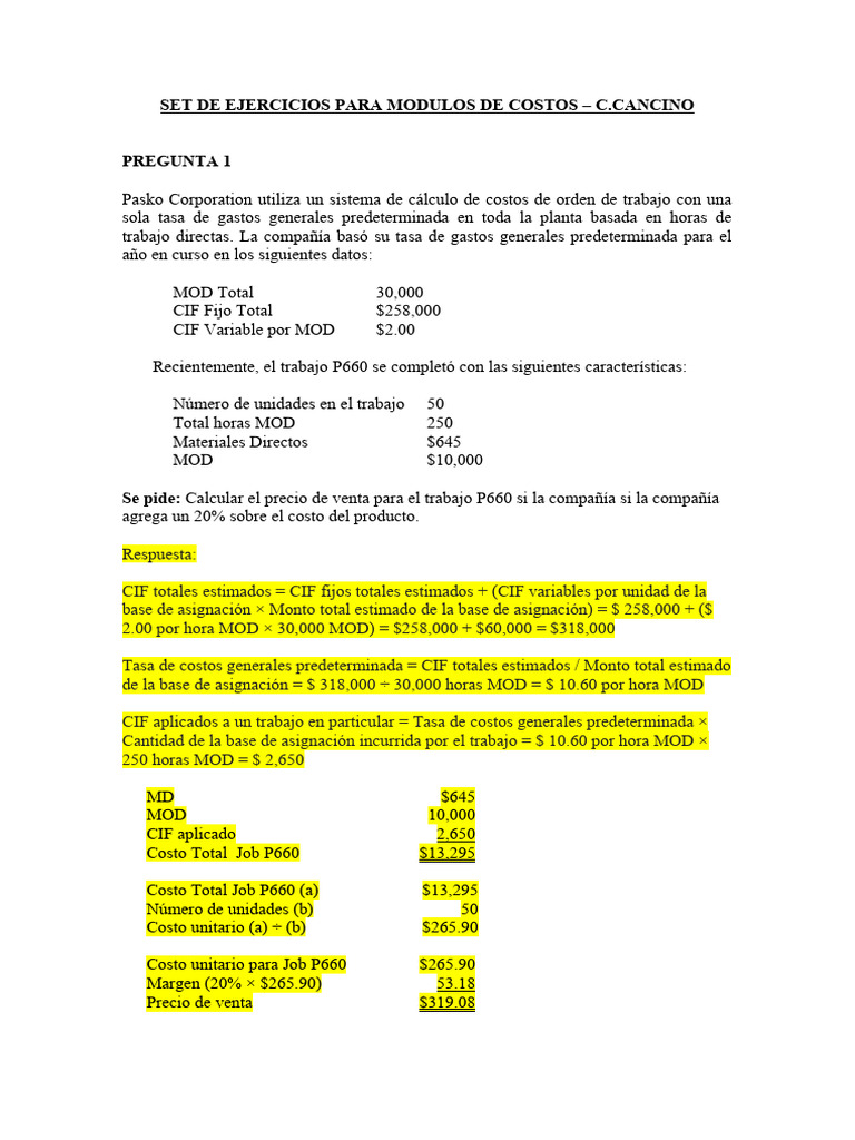 Pauta - Ejercicios 1 Al 4 | PDF
