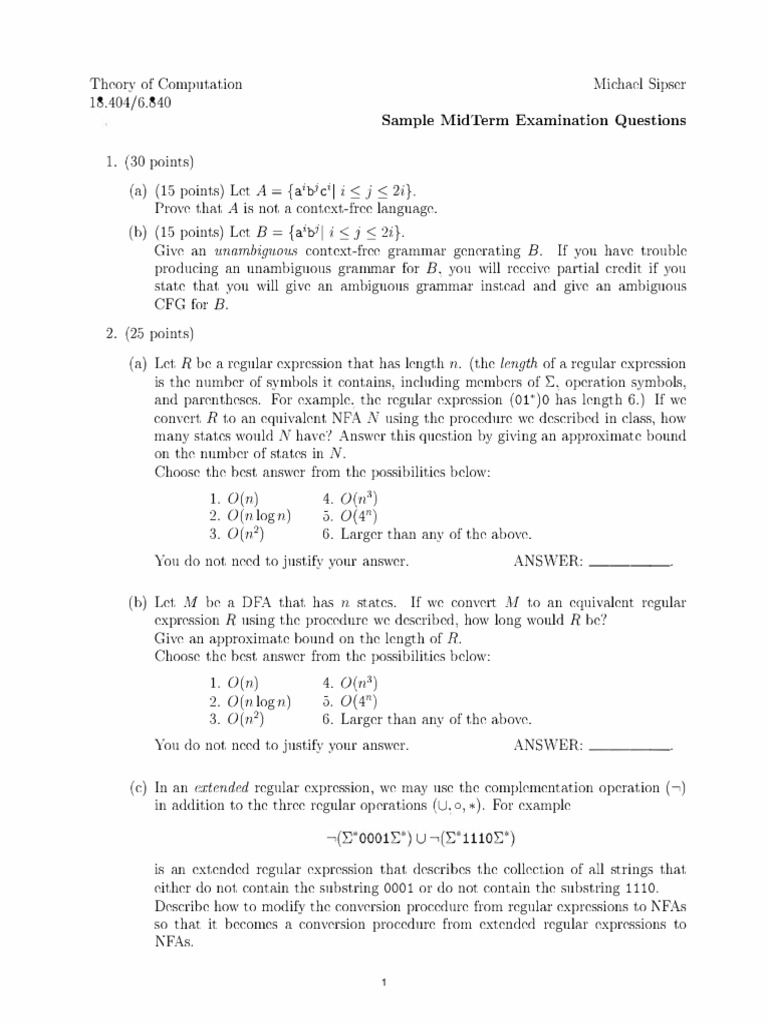 MIT18 404f20 Mid01 | PDF | Artificial Intelligence | Intelligence (AI) & Semantics