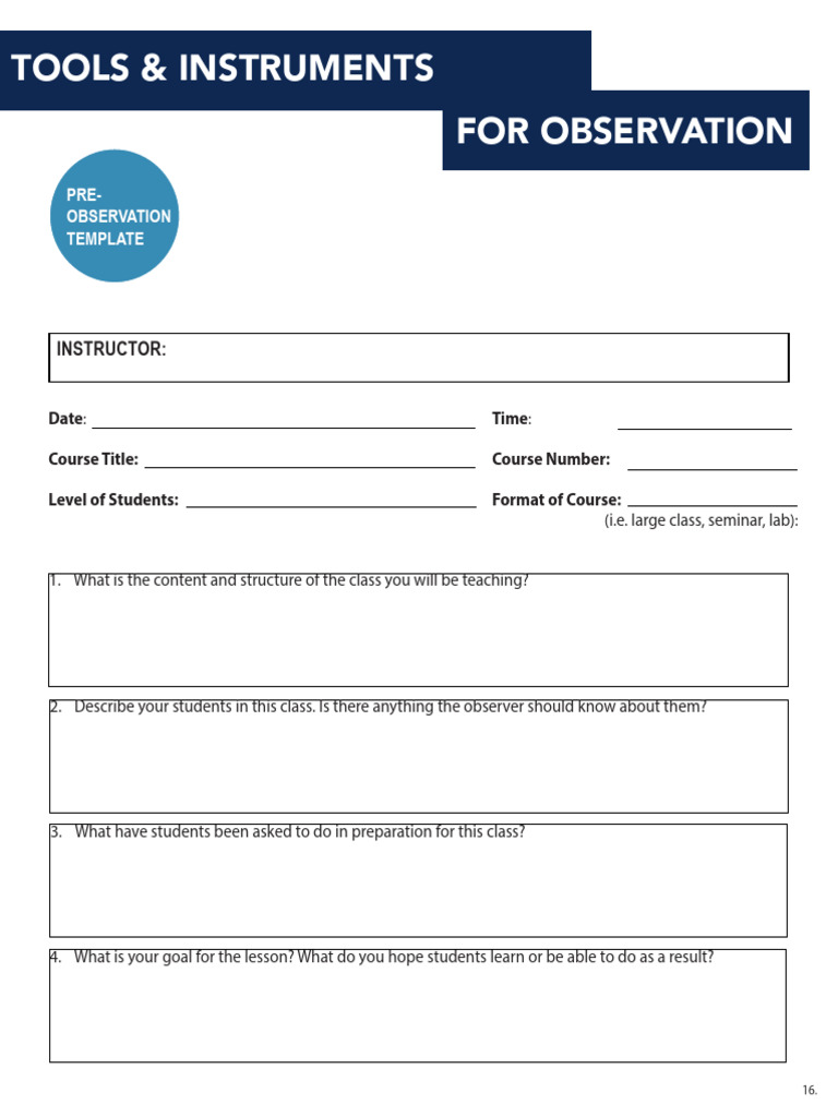 Peer Observation Option 4 | PDF | Teaching Method | Pedagogy